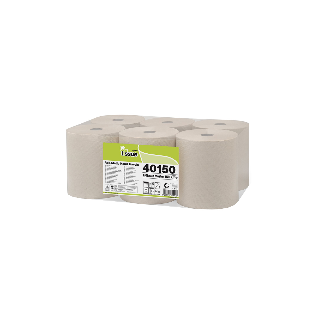 Ρολό Χειροπετσέτα 2Φυλλη E-TISSUE AUTOCUT 19x20cm-150m - Mopatex Hellas