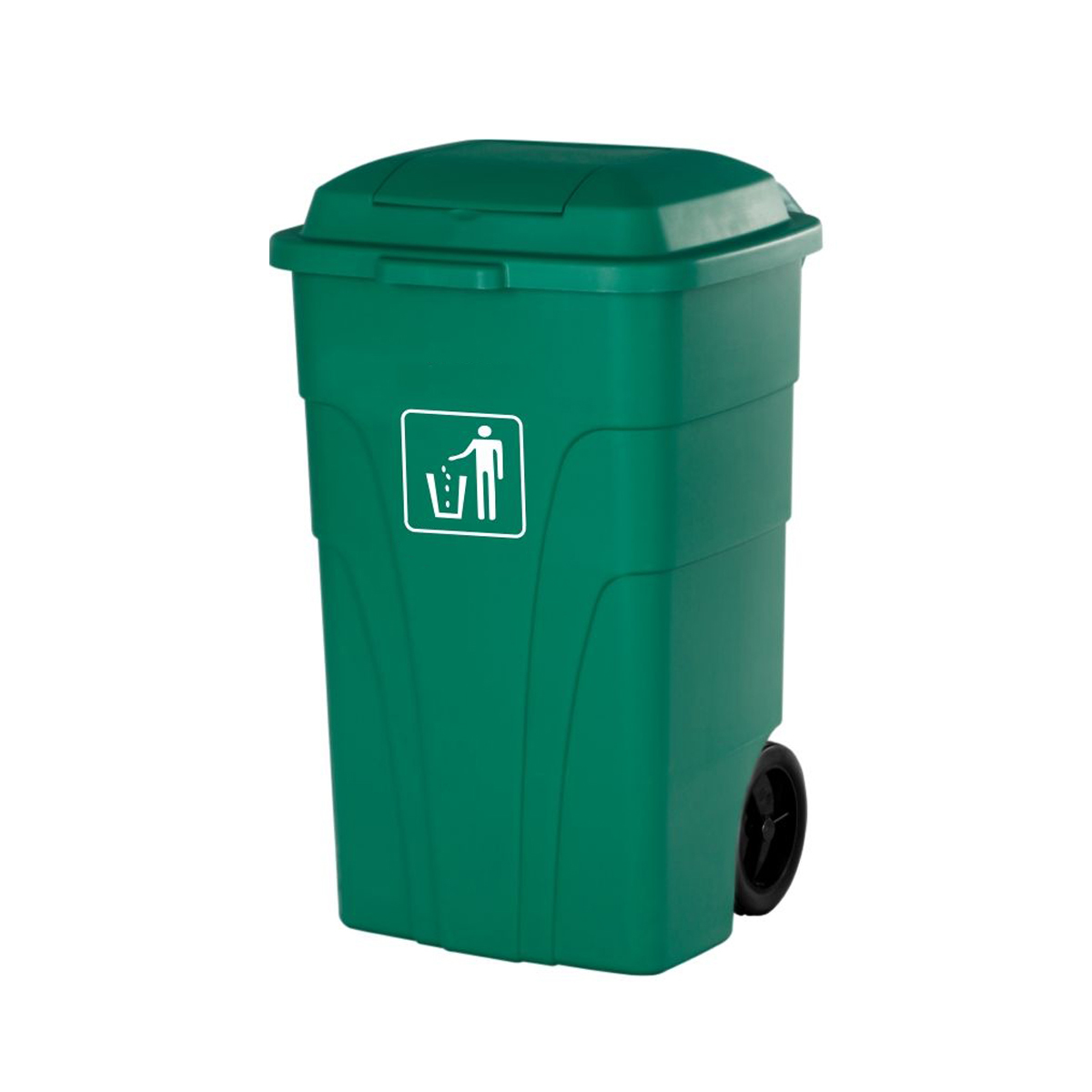 Trash Bin With Wheels 120L – Green – Mopatex Hellas
