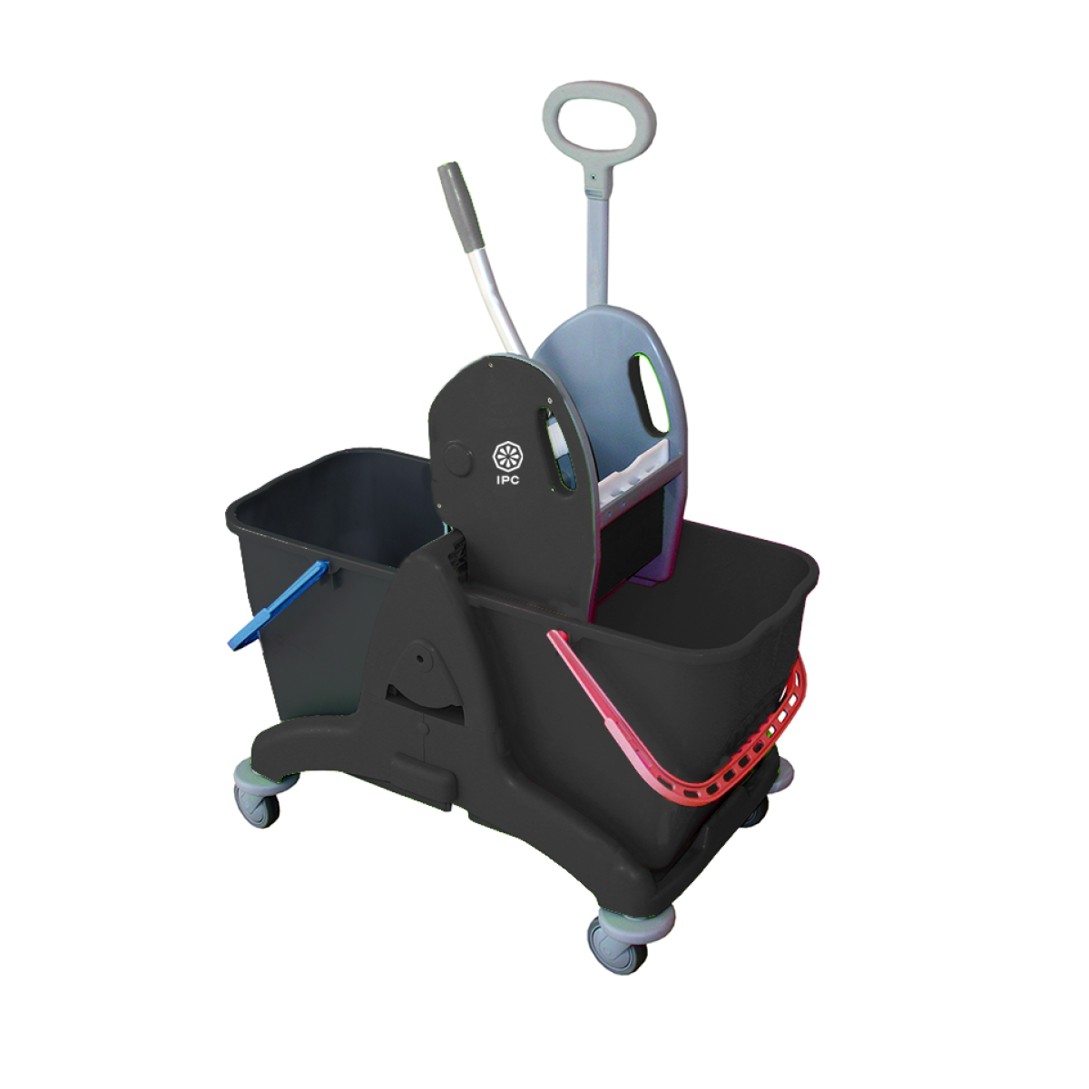 Multi-purpose plastic trolley 2 big bags & shelves – Mopatex Hellas