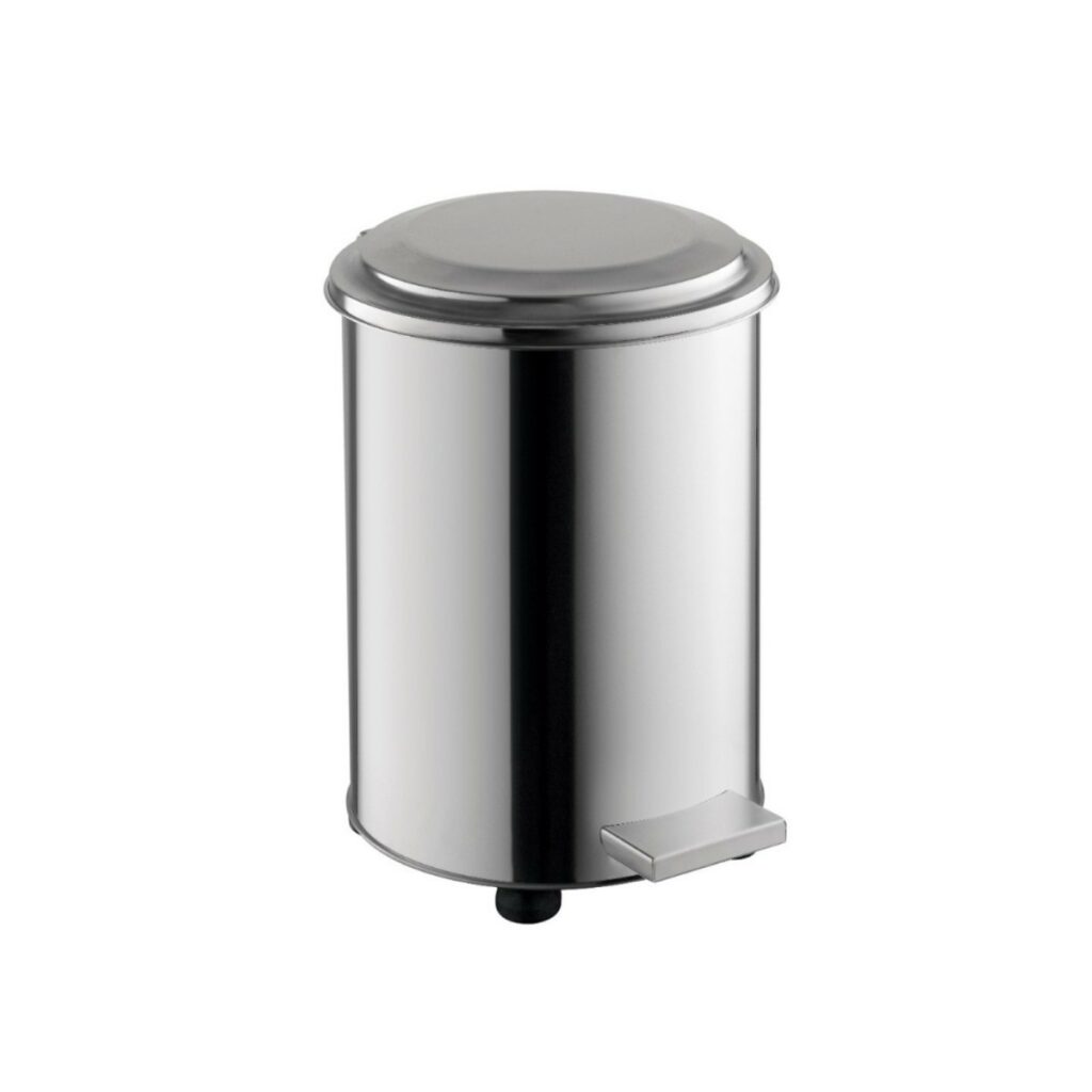 Stainless Steel 304 Waste Bin With Pedal & Wheels 70L – Mopatex Hellas